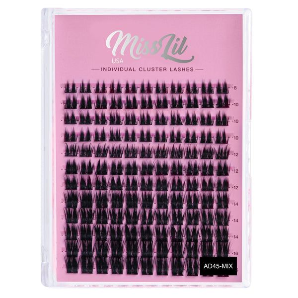 DIY Cluster eyelash extensions AD-45 MIX | Miss Lil USA
